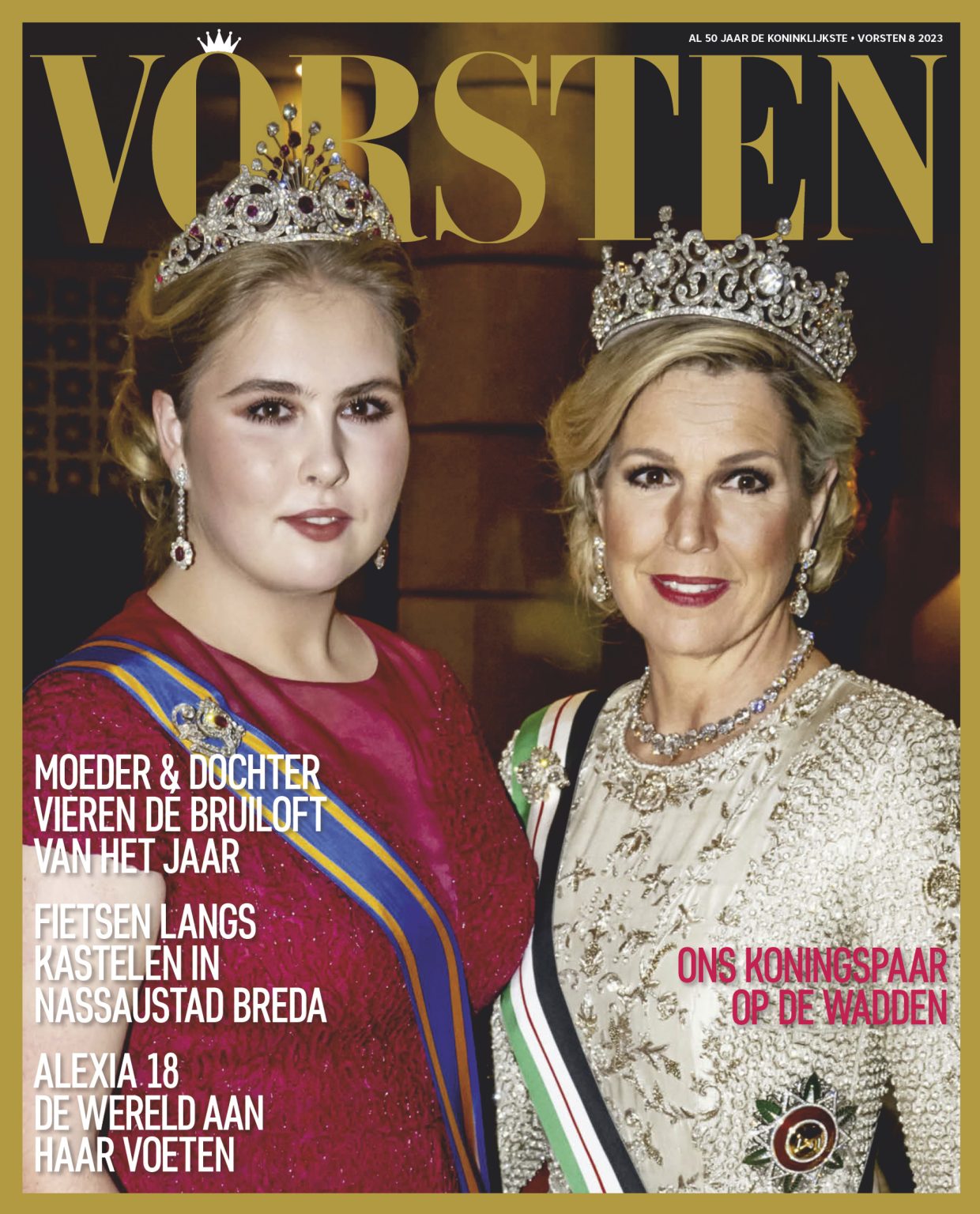 Het tijdschrift Vorsten volgt het vorstenhuis en de royals van België ...
